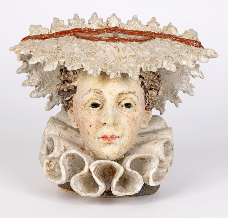 Quentin Bell Attributed Stoneware Elizabethan Lady’s Head For Sale at ...