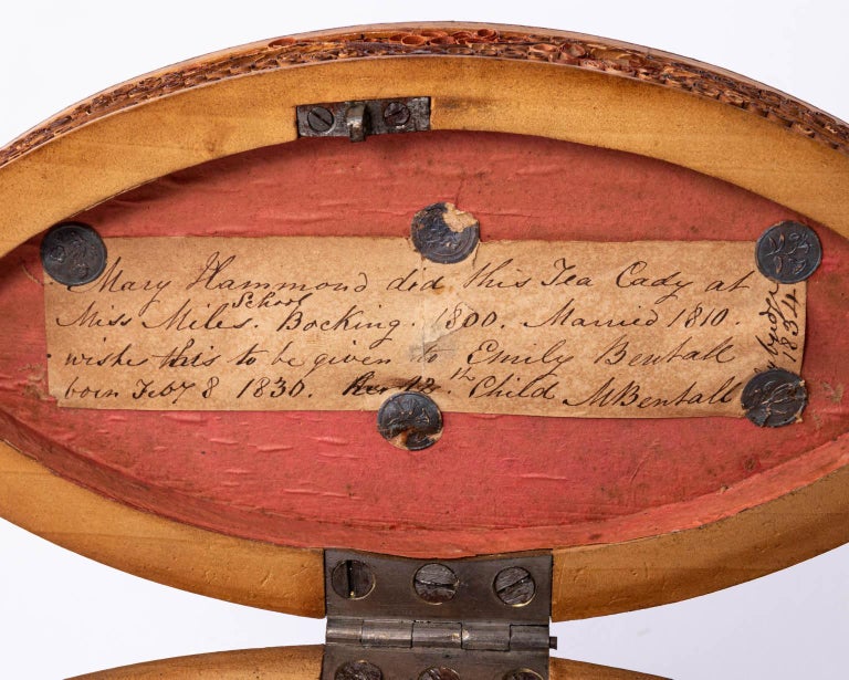 Quillwork Tea Caddy at 1stDibs