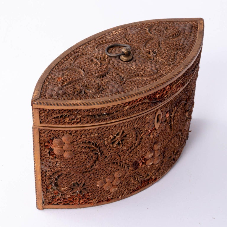 Quillwork Tea Caddy at 1stDibs