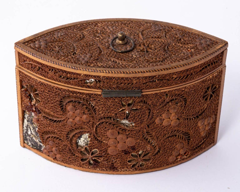 Quillwork Tea Caddy at 1stDibs