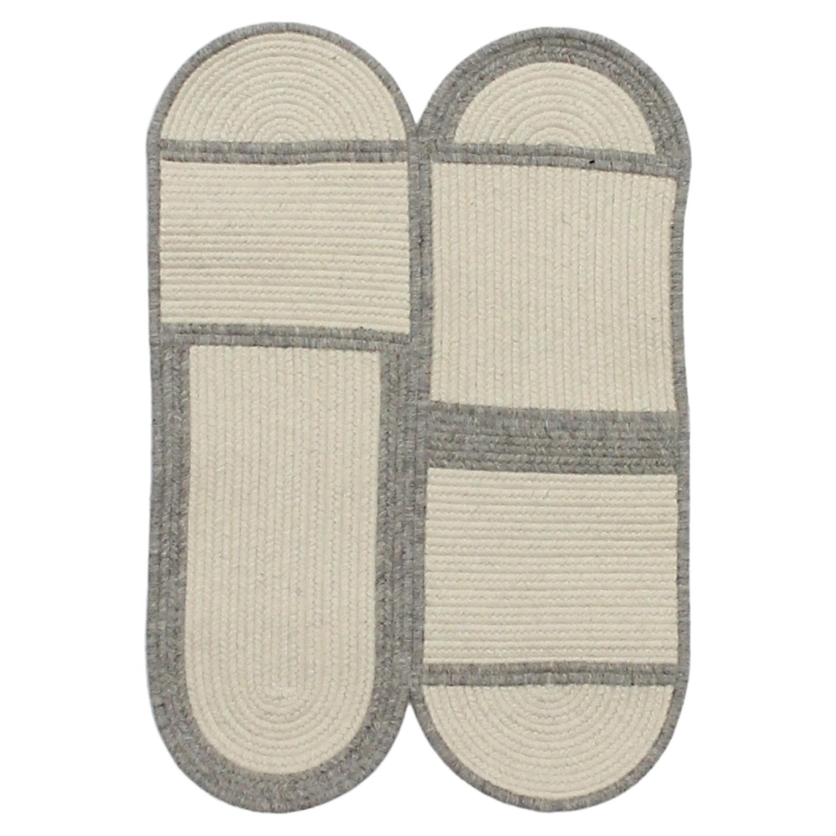 Walling Braided Wool Contemporary Abstract Sculptural Stripe Rug For ...