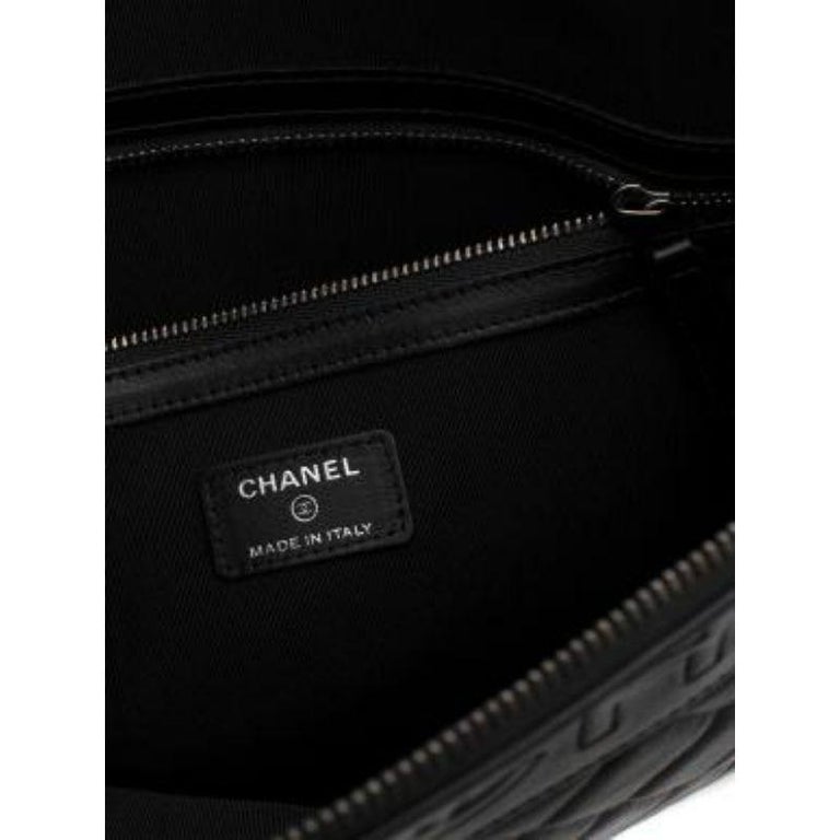 Quilted Lambskin Reverse Logo Zip Pouch For Sale at 1stDibs