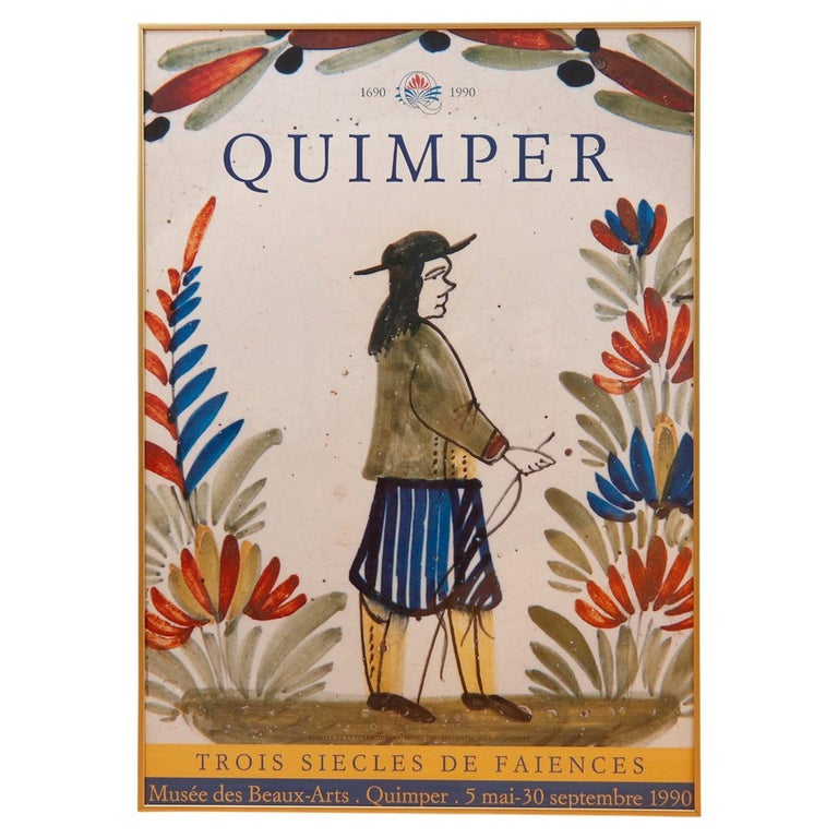 Quimper Trois Siecles Des Faïence Framed Exhibition Poster For Sale at ...