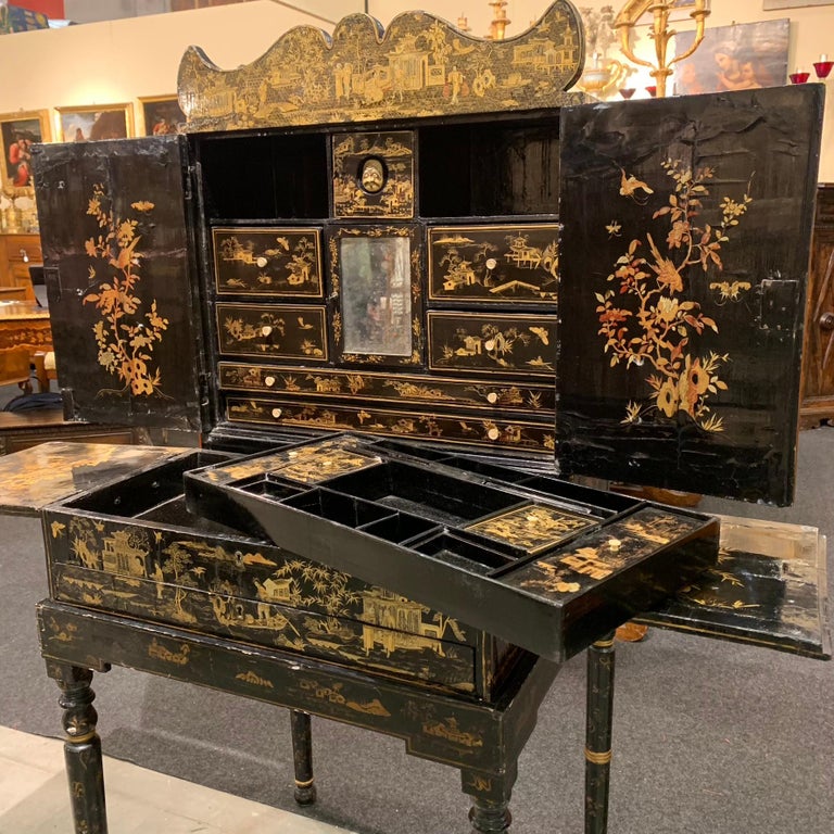 Quing Dinasty, Three Body Travel Cabinet For Sale at 1stDibs