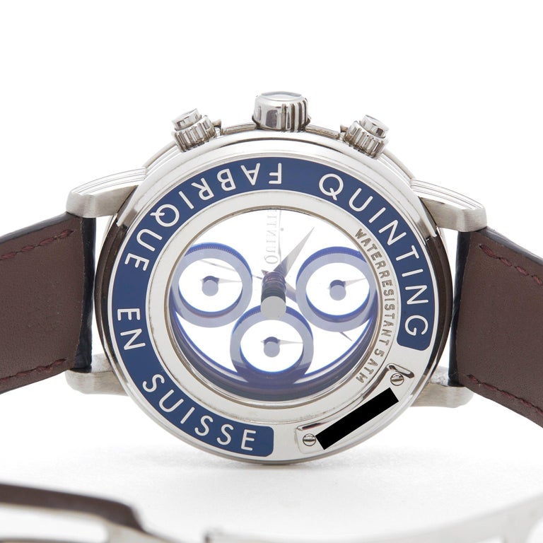 Quinting Mysterious Men's Stainless Steel Watch at 1stDibs