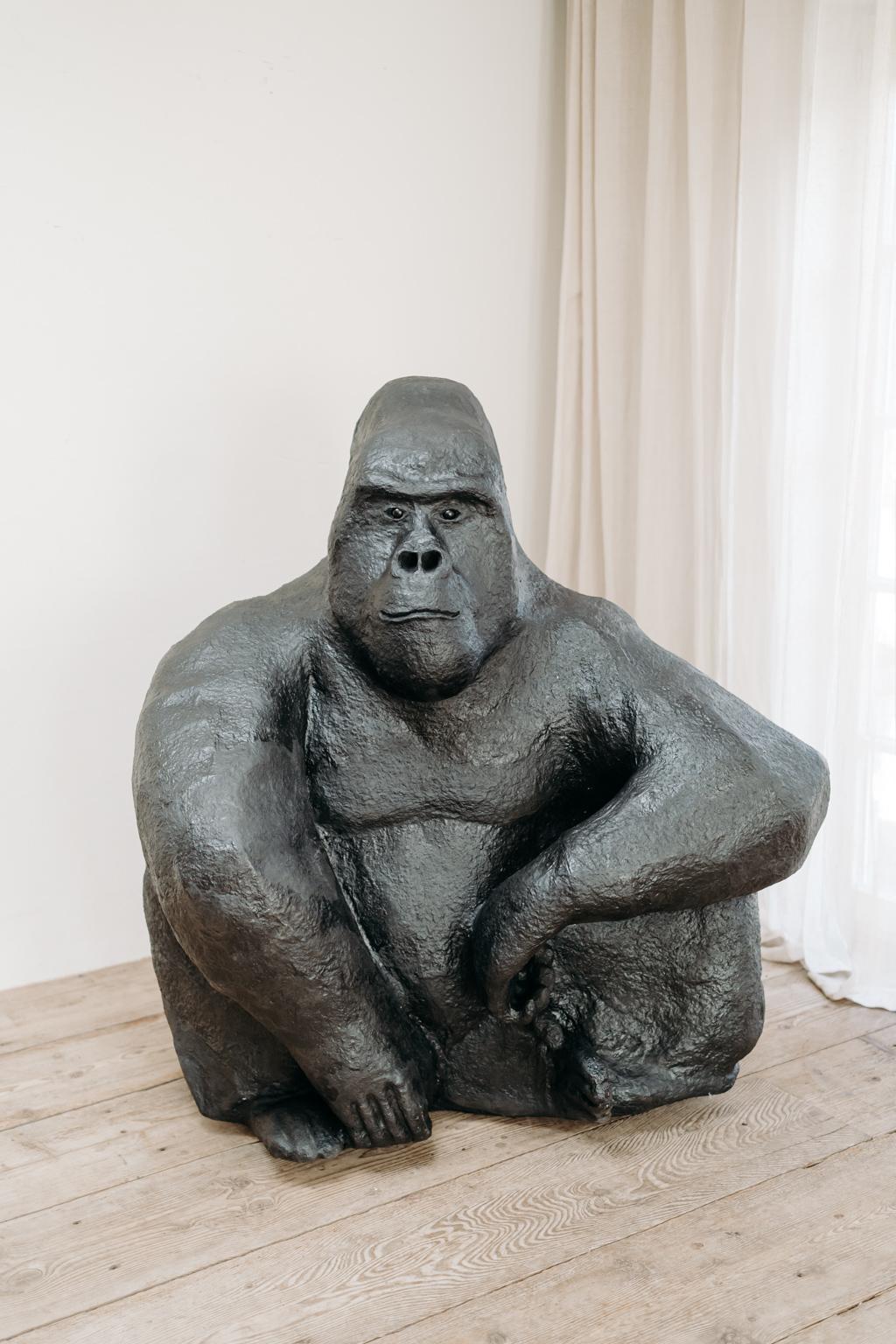Quirky and Sturdy This Extra Large Papier Mâché Gorilla For Sale at ...