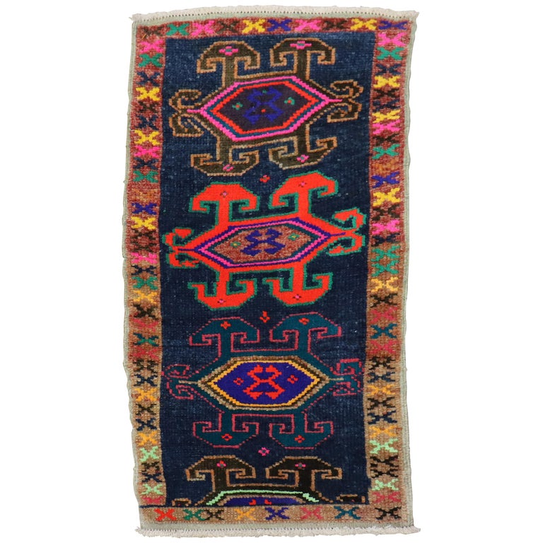 Quirky Mini Turkish Mat Rug For Sale at 1stDibs