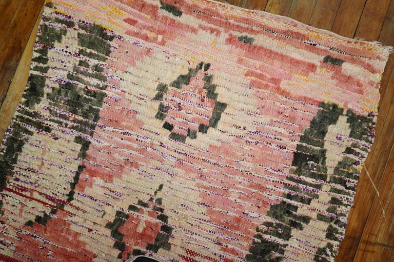 Quirky Moroccan Colorful Geometric Large Scale Wool Runner For Sale at ...