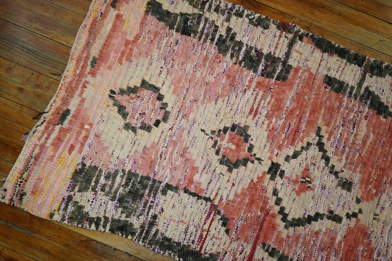 Quirky Moroccan Colorful Geometric Large Scale Wool Runner For Sale at ...