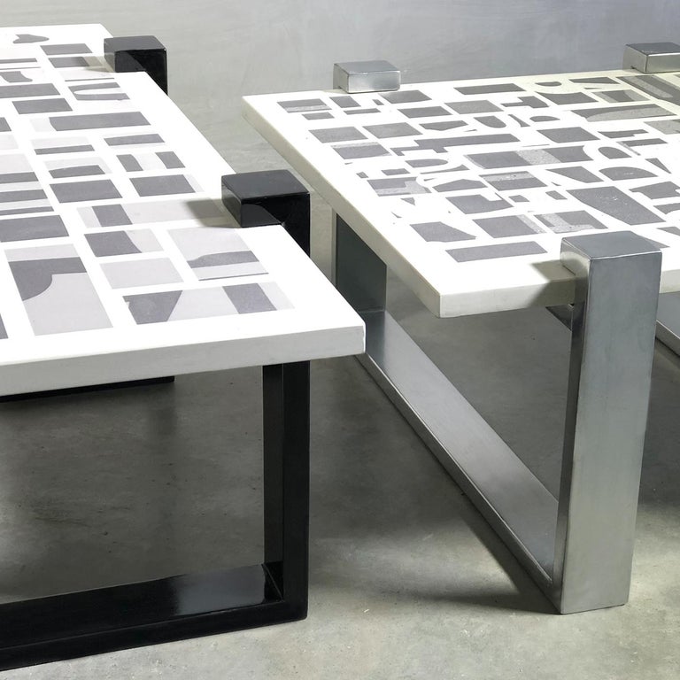 Qwerty Chrome Coffee Table For Sale at 1stDibs