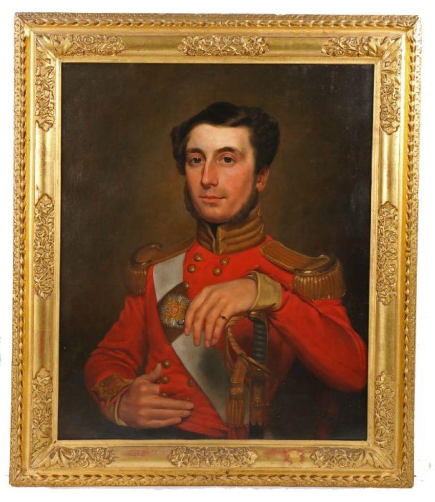 R A Clark - 19th century portrait Military officer 57th Regiment, (West ...