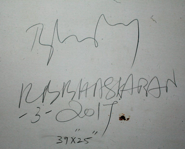 R B Bhaskaran - Modern Indian Art Madras Nude Portrait Study Women Cat India Bhaskaran For Sale ...