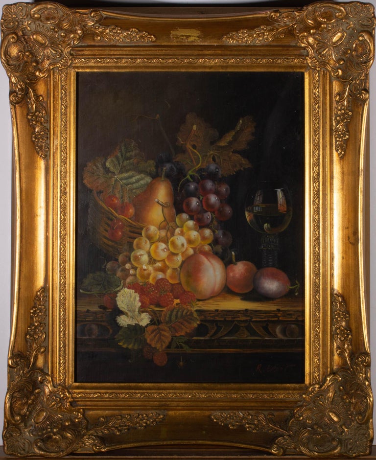 R. Brant - R. Brant - 20th Century Oil, Tumbling Fruit at 1stDibs