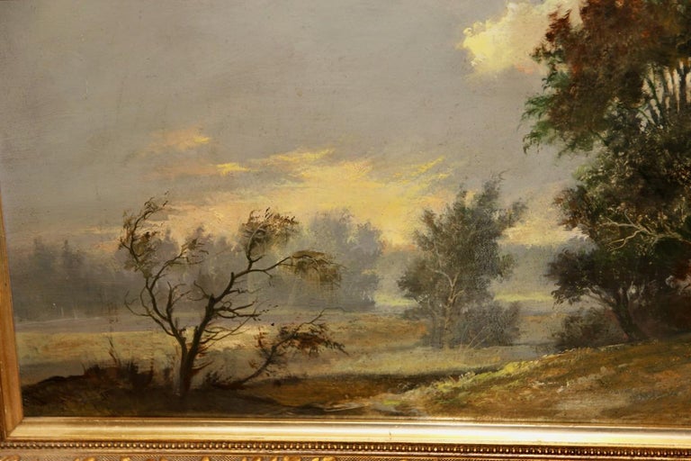 R. Holst - R. Holst, 1944, Oil Painting, Walk through the Forest ...