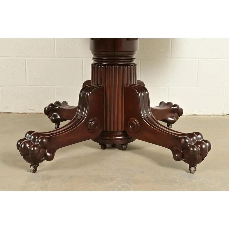 R. J. Horner Victorian Carved Mahogany Extension Dining Table, Newly ...