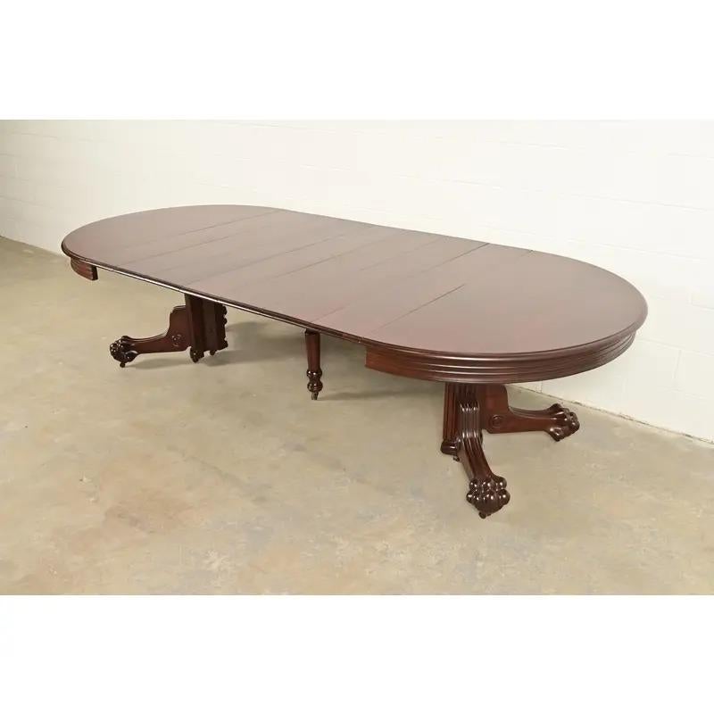R. J. Horner Victorian Carved Mahogany Extension Dining Table, Newly ...