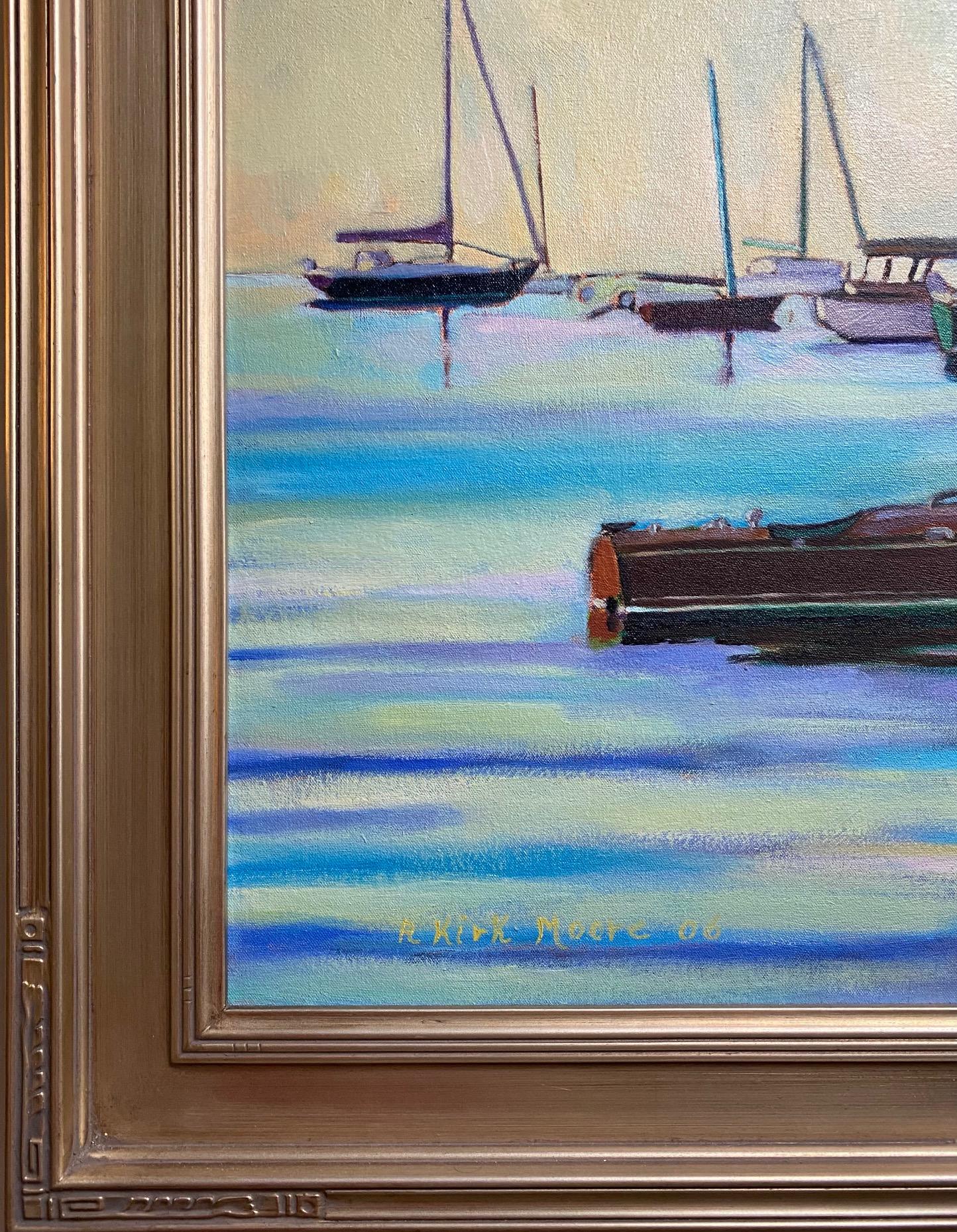 R. Kirk Moore - Hacker-Craft, original 24x36 expressionist marine ...