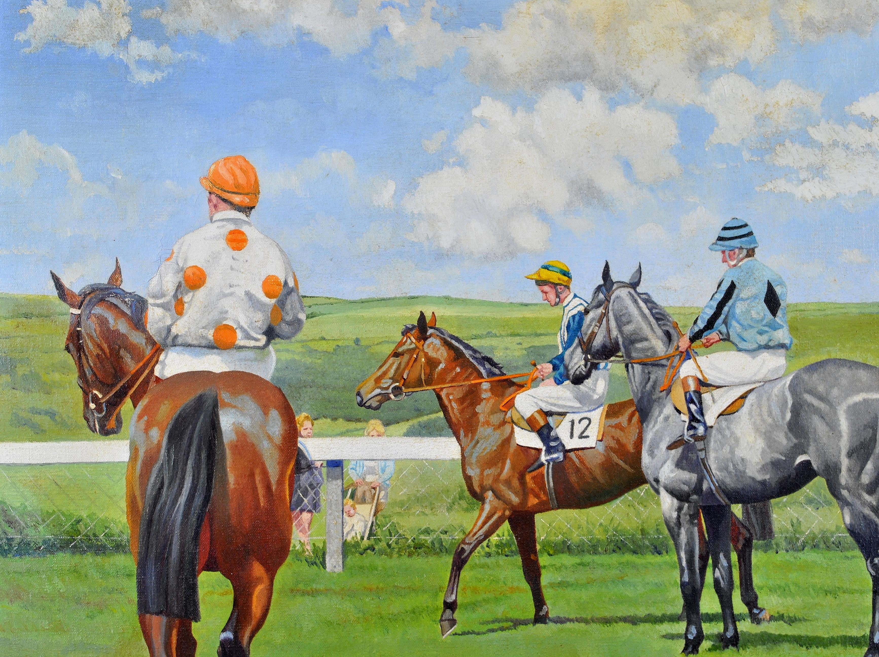 R. L. Harvey - At The 6 Furlong Post Brighton - Large English Horse ...