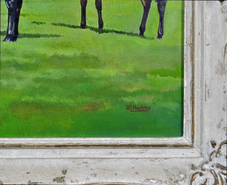 R. L. Harvey - At The 6 Furlong Post Brighton - Large English Horse ...