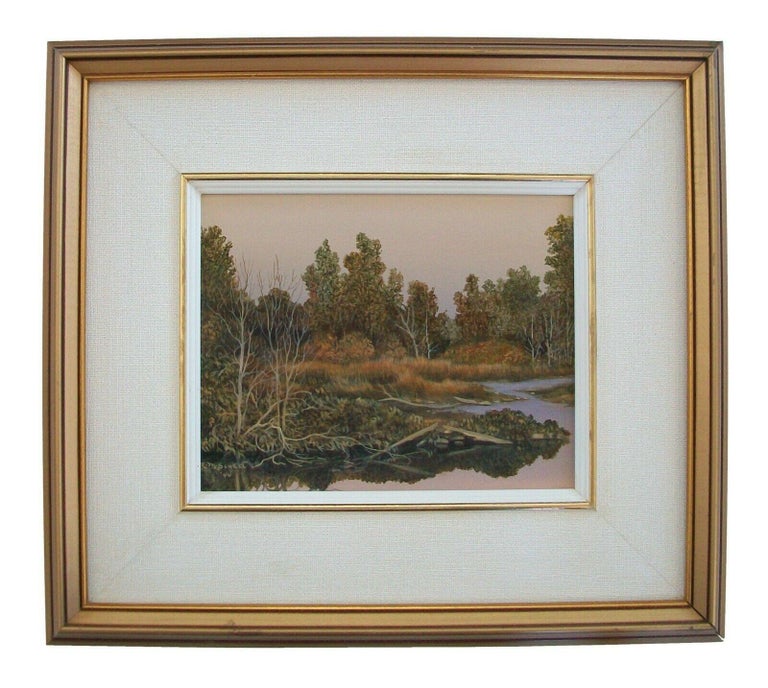 R. M. Schell, "Softly Falls the Evening", Acrylic Painting, Canada, C ...