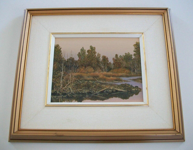 R. M. Schell, "Softly Falls the Evening", Acrylic Painting, Canada, C ...