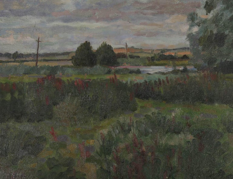 R. Walker - R. Walker - Impressionist 1952 Oil, The Stour at ...