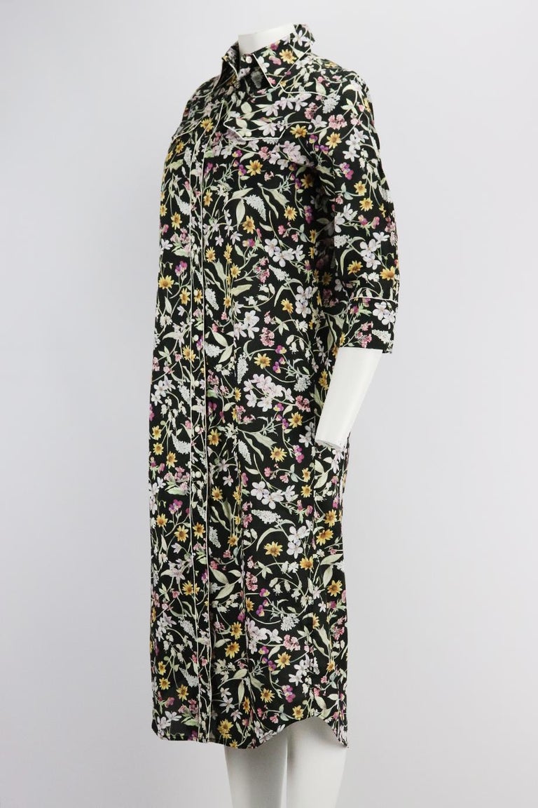 R13 Floral Print Cotton Midi Dress Small For Sale at 1stDibs