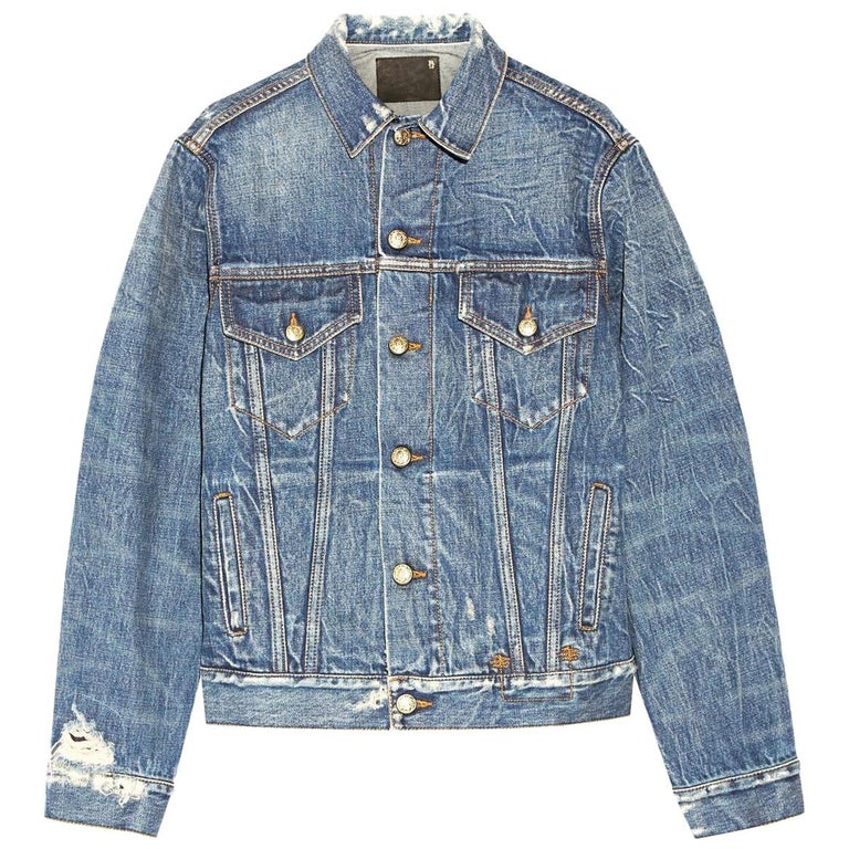 R13 Oversized Distressed Denim Jacket at 1stDibs