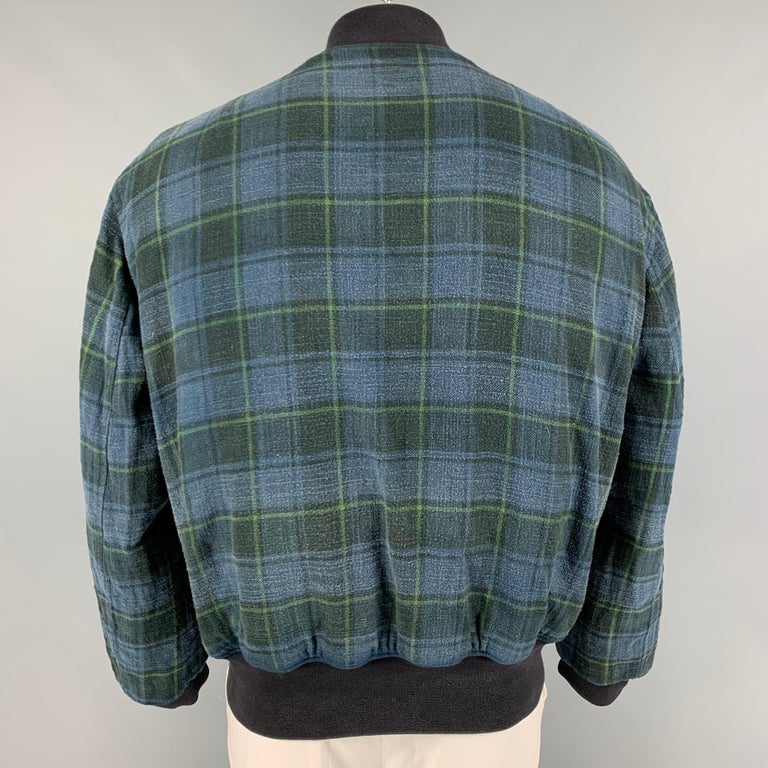 R13 size XS Orange Black Plaid Cotton Reversible Jacket For Sale at 1stDibs