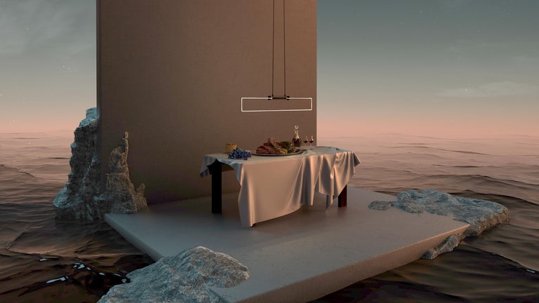 Ra Suspension Glossy Black Cold Cathode Neon Modern Suspension by ...