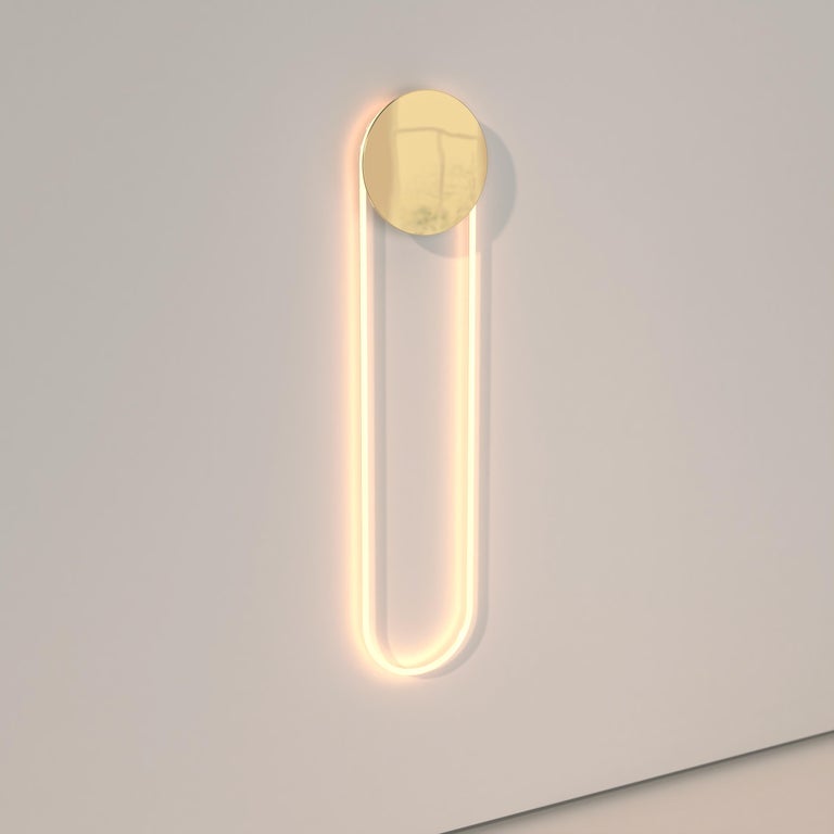 Ra Wall 12K Gold Hand Bent Neon Wall Sconce Lighting by Studio d'Armes ...