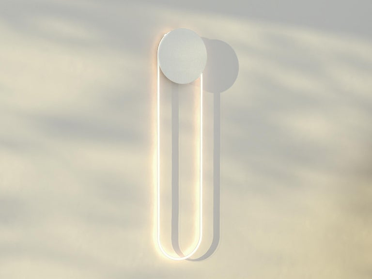 Ra Wall Sandy White Modern Hand Bent Neon Wall Sconce Lighting by ...
