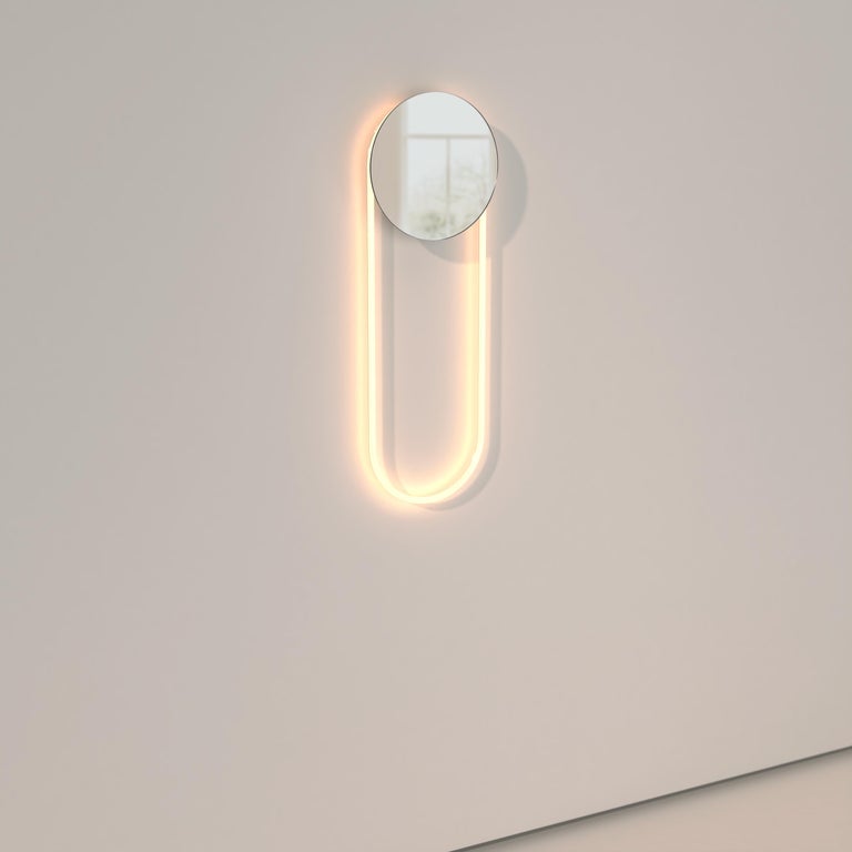 Ra Wall Short Mirror Hand Bent Neon Wall Sconce Lighting by Studio d ...