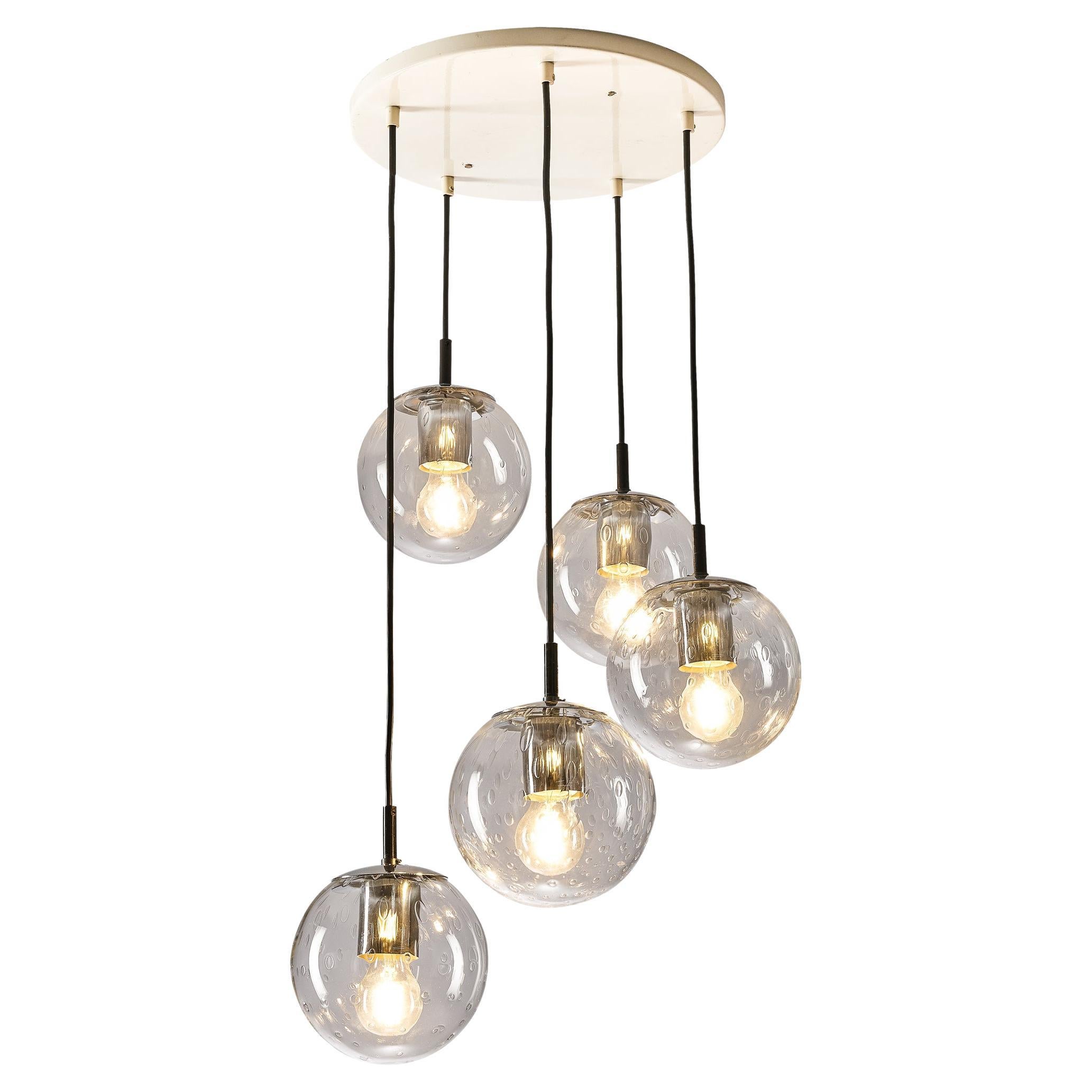 Vintage, Hand-Blown Jadeite Glass Chandelier at 1stDibs | jadeite ...