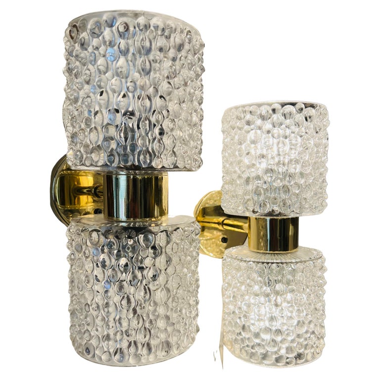 RAAK Dutch 1960s Golden Bubble Crystal Wall Lamps Midcentury For Sale ...