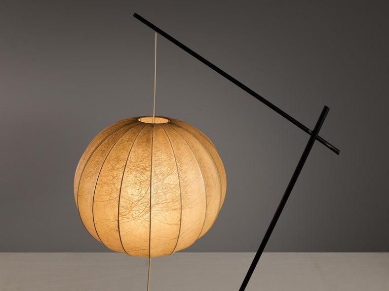 RAAK Floor Lamp with Fiberglass Cocoon Shade For Sale at 1stDibs