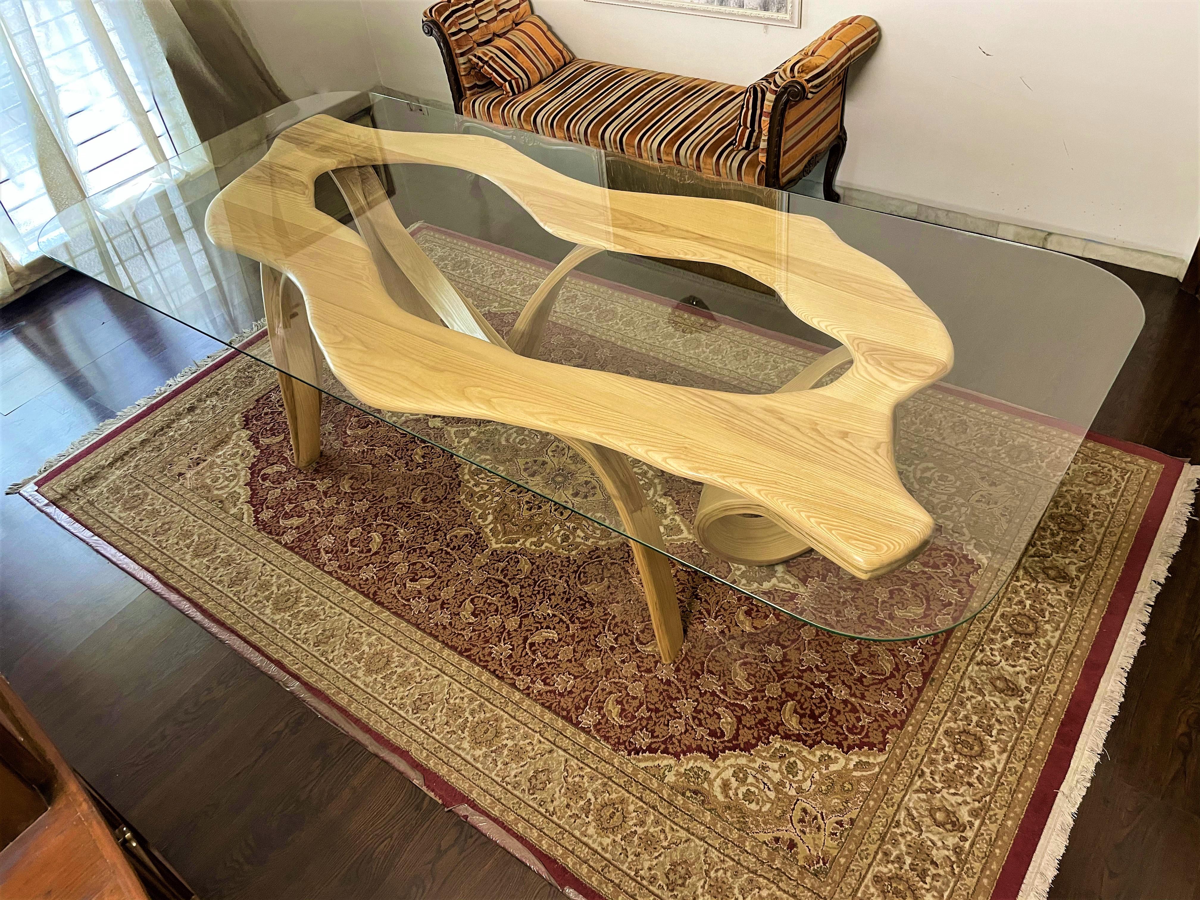 Raani I, Dining Table 8' by 4' by Raka Studio, Bent Wood Design For ...