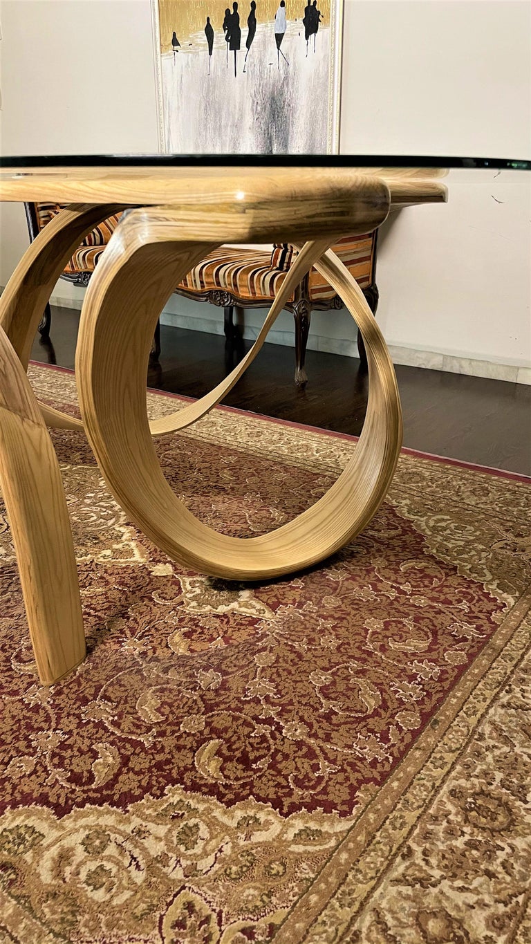 Raani I, Dining Table 8' by 4' by Raka Studio, Bent Wood Design For ...