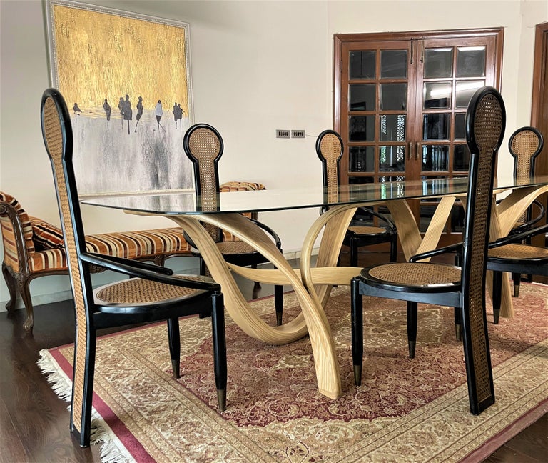 Raani I, Dining Table 8' by 4' by Raka Studio, Bent Wood Design For ...