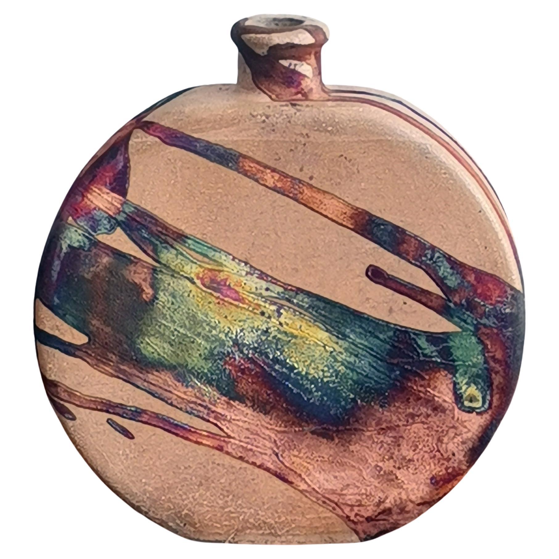 Raaquu Hikari Raku Pottery Vase - Obvara - Handmade Ceramic, Malaysia ...