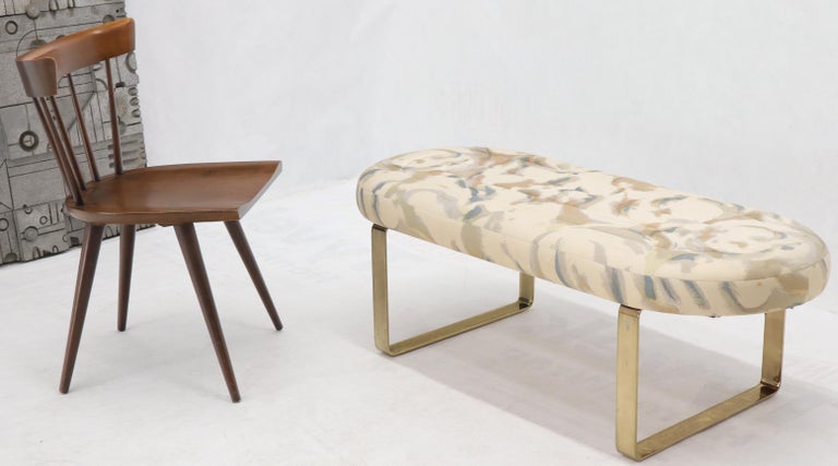Racetrack Oval Shape Seat Upholstered Bench on Bracket Legs For Sale at ...