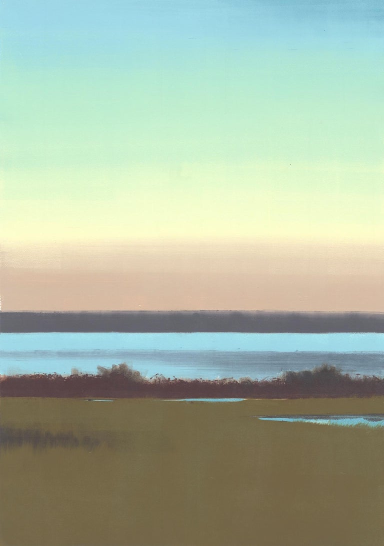 Rachel Burgess - Sliver, monotype of landscape and skyscape on paper at ...
