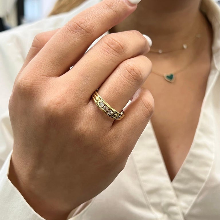 Rachel Koen 0.25Cttw Diamond Ladies Band Ring 14K Yellow Gold Size 9.75 ...