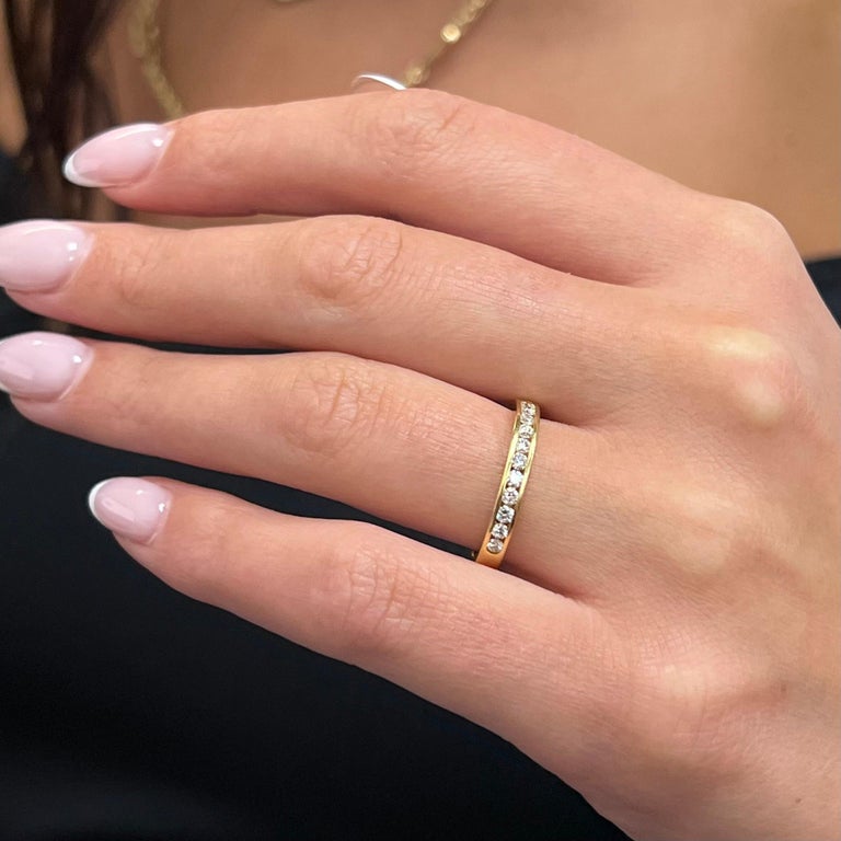Rachel Koen 0.32cttw Round Cut Diamond Wedding Band Ring 18K Yellow ...