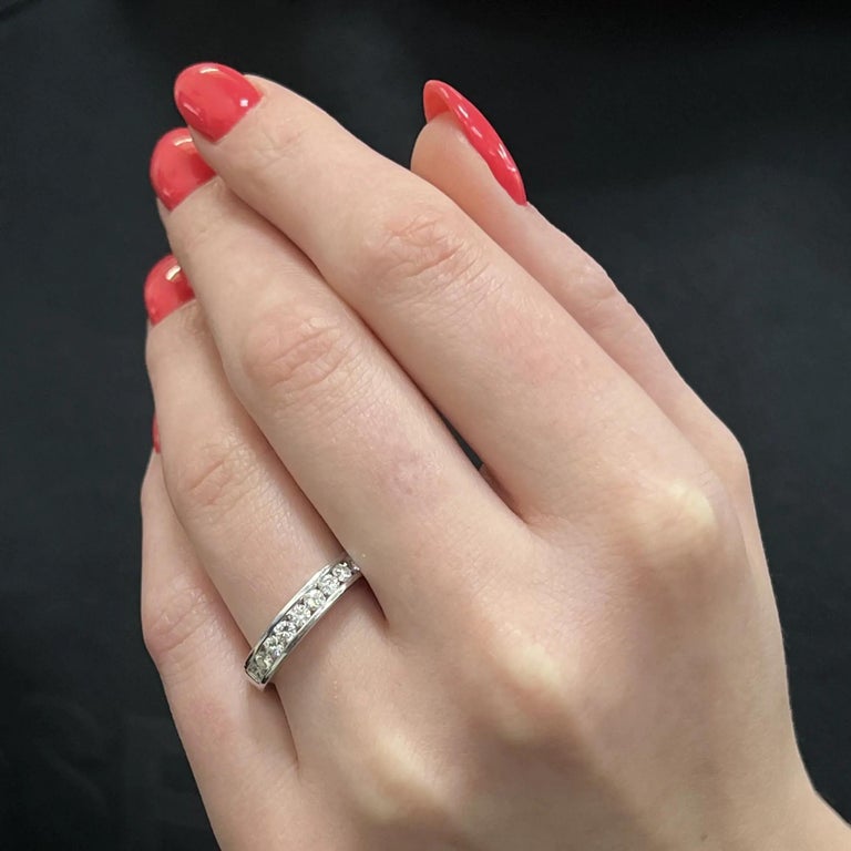 Rachel Koen 0.50cttw Round Cut Diamond Wedding Band Ring Platinum For ...