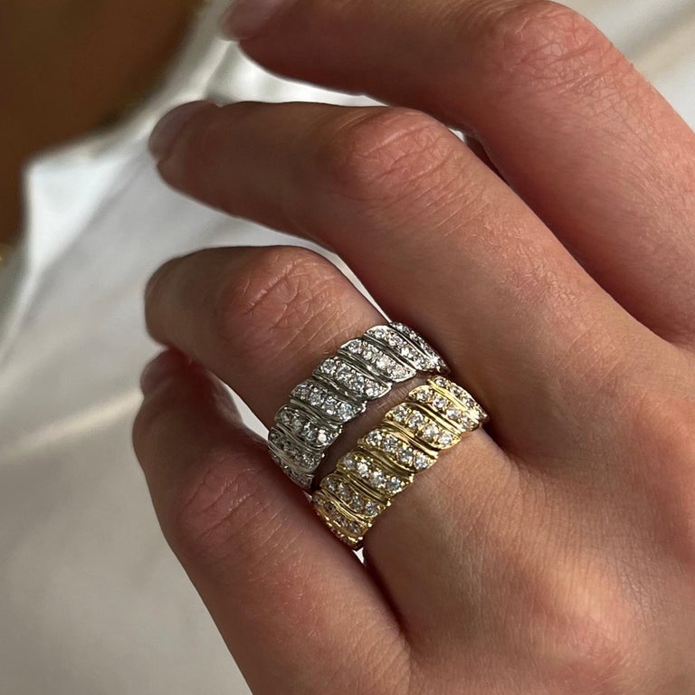 Rachel Koen 0.52cttw Round Cut Diamond Band Ring 18K White Gold For ...