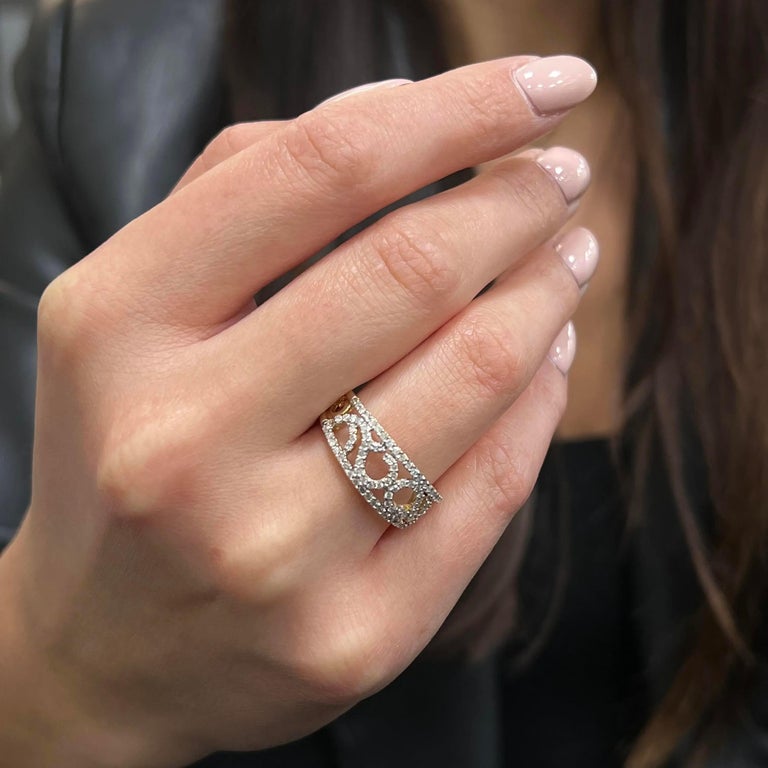 Rachel Koen 0.53cttw Round Cut Diamond Band Ring 14k Yellow Gold For ...