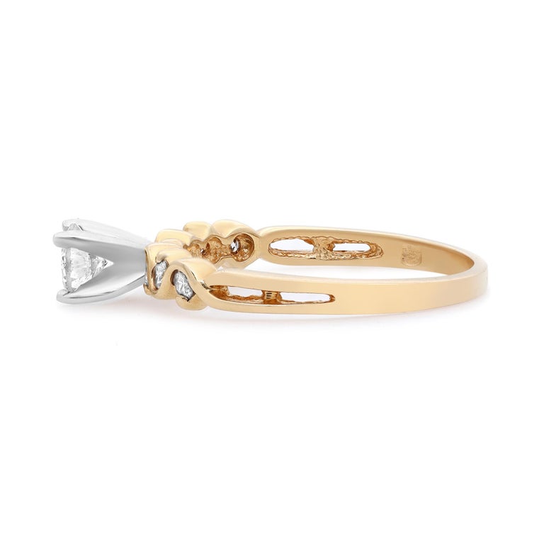 Rachel Koen 0.61Cttw Round Cut Diamond Engagement Ring 14K Yellow Gold ...