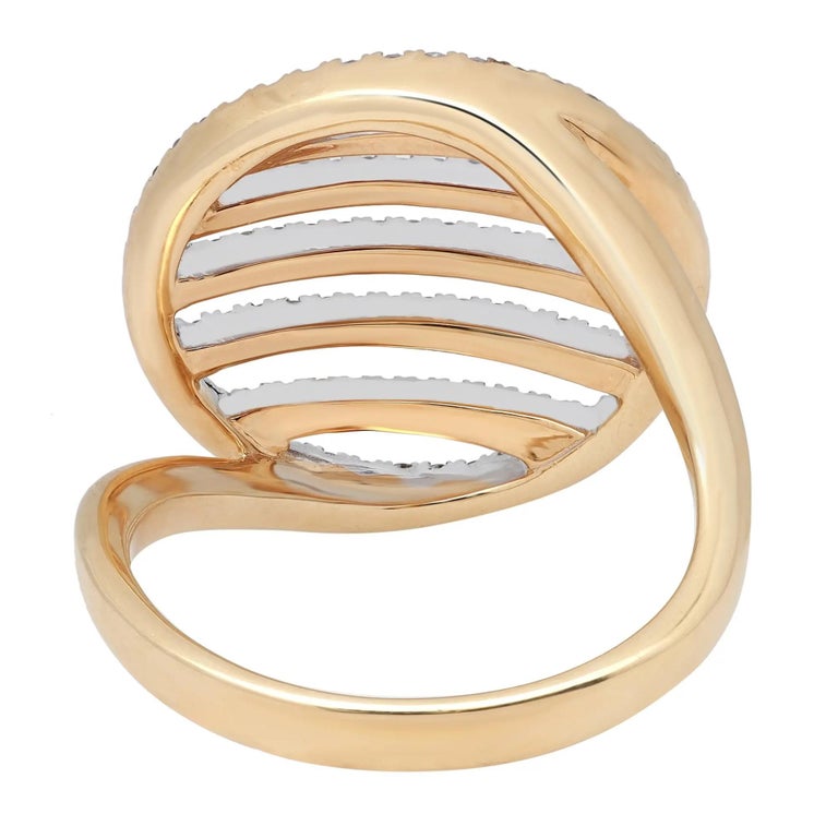 Rachel Koen 0.70cttw Round Cut Diamond Cocktail Ring 14k Yellow Gold ...