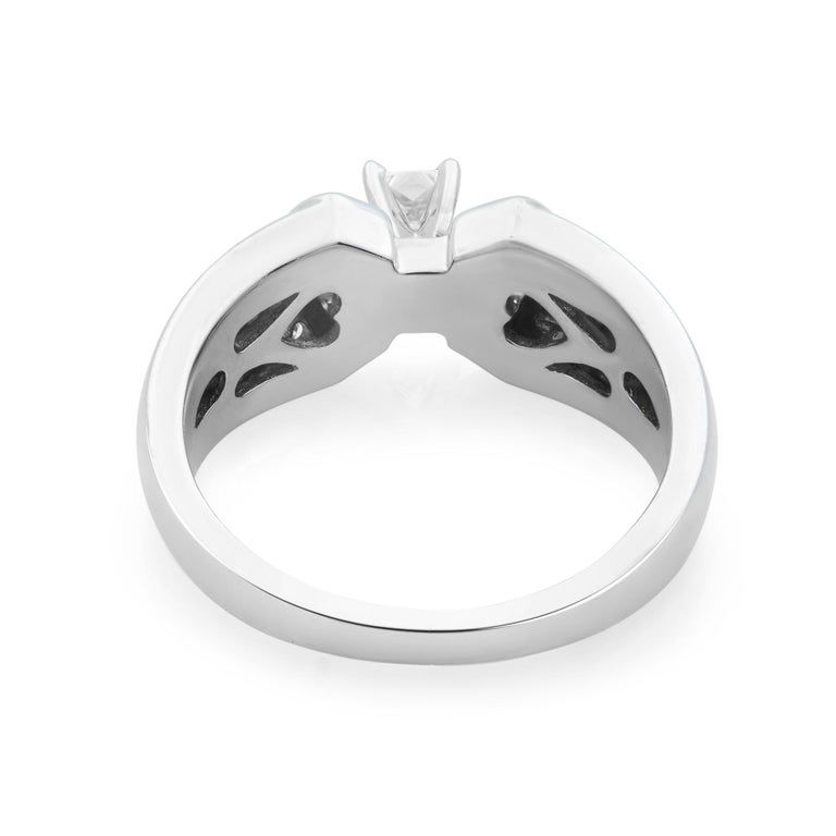 Rachel Koen 0.75Cttw Diamond Engagement Ring 14K White Gold For Sale at ...